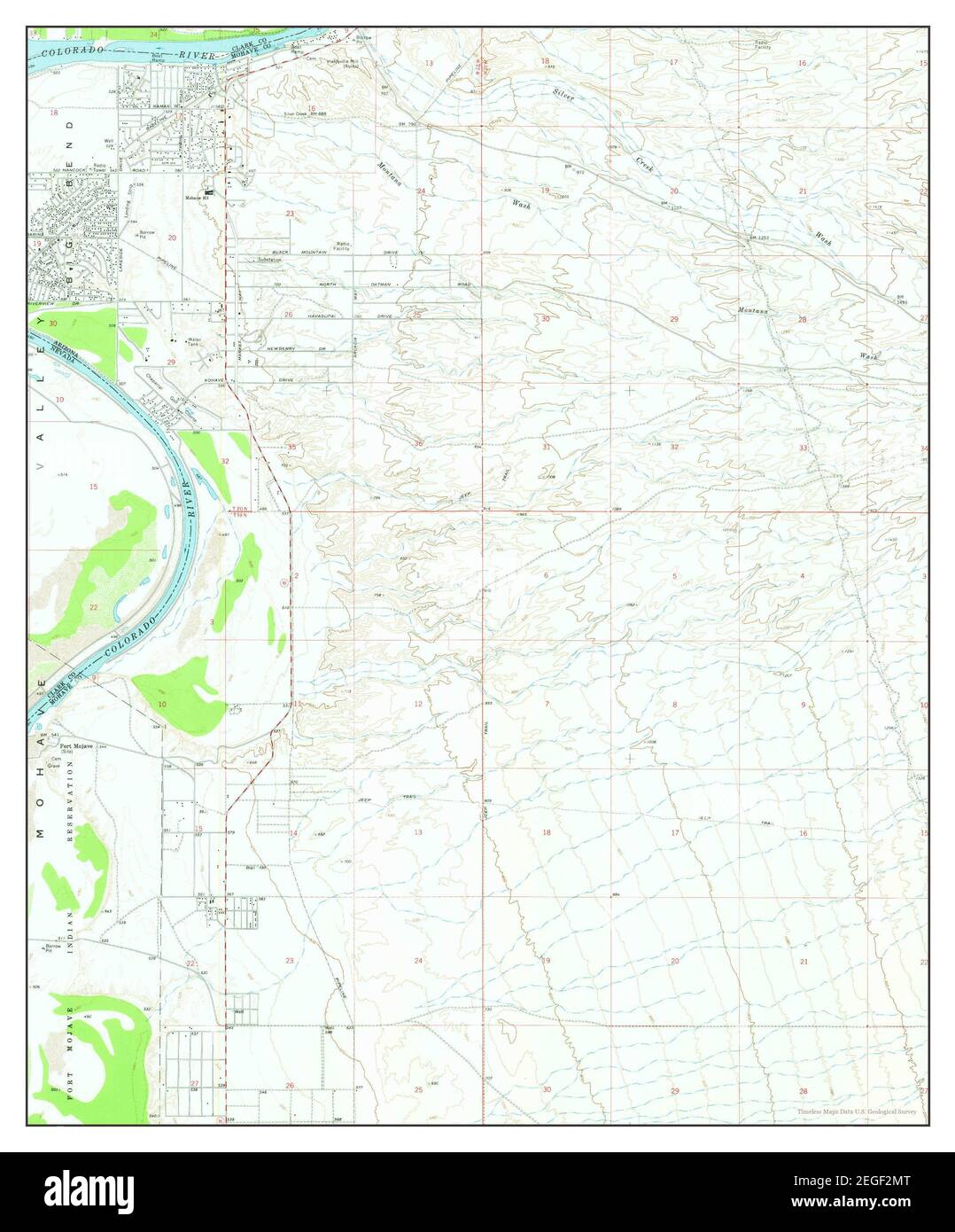 Davis Dam SE, Arizona, map 1970, 1:24000, United States of America by ...