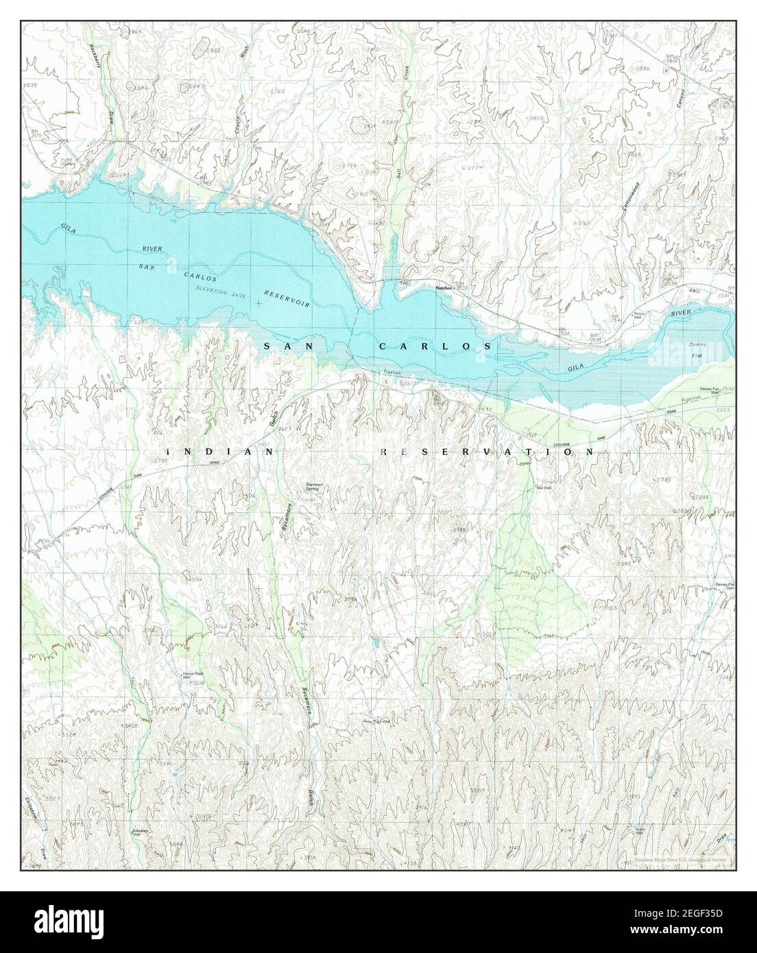 Dewey Flat, Arizona, map 1989, 1:24000, United States of America by ...