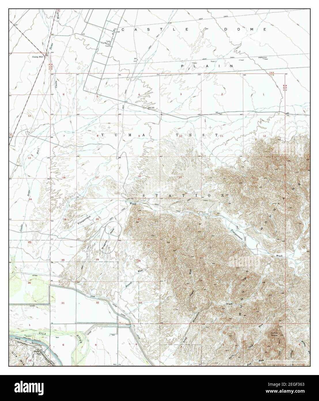 Dome, Arizona, map 1955, 1:24000, United States of America by Timeless ...