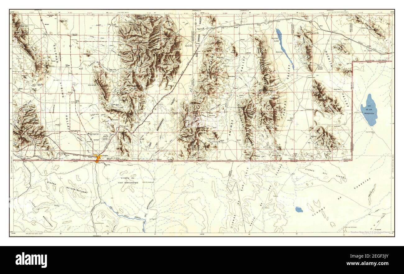 Douglas, Arizona, map 1955, 1:250000, United States of America by ...