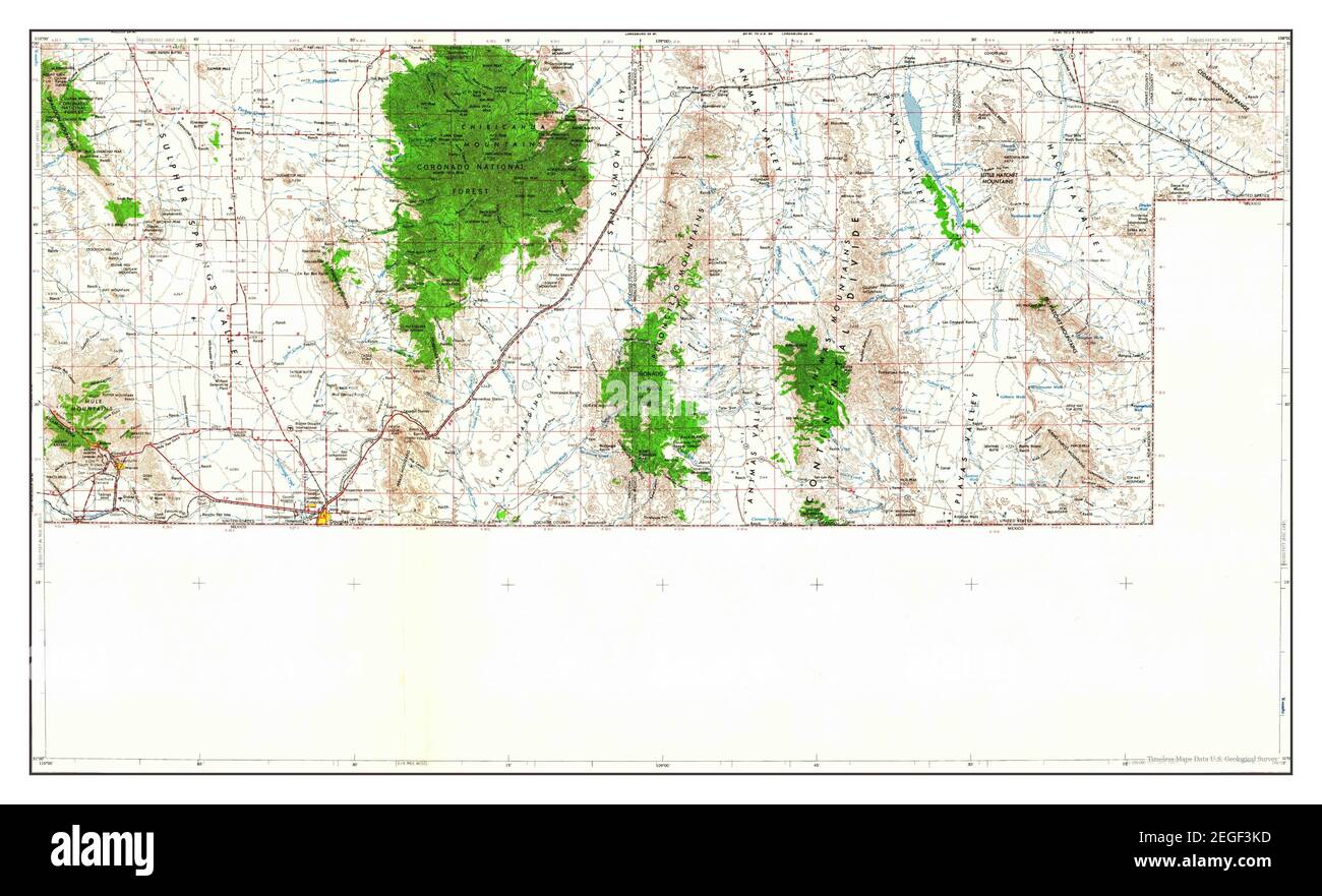 Douglas, Arizona, map 1964, 1:250000, United States of America by ...