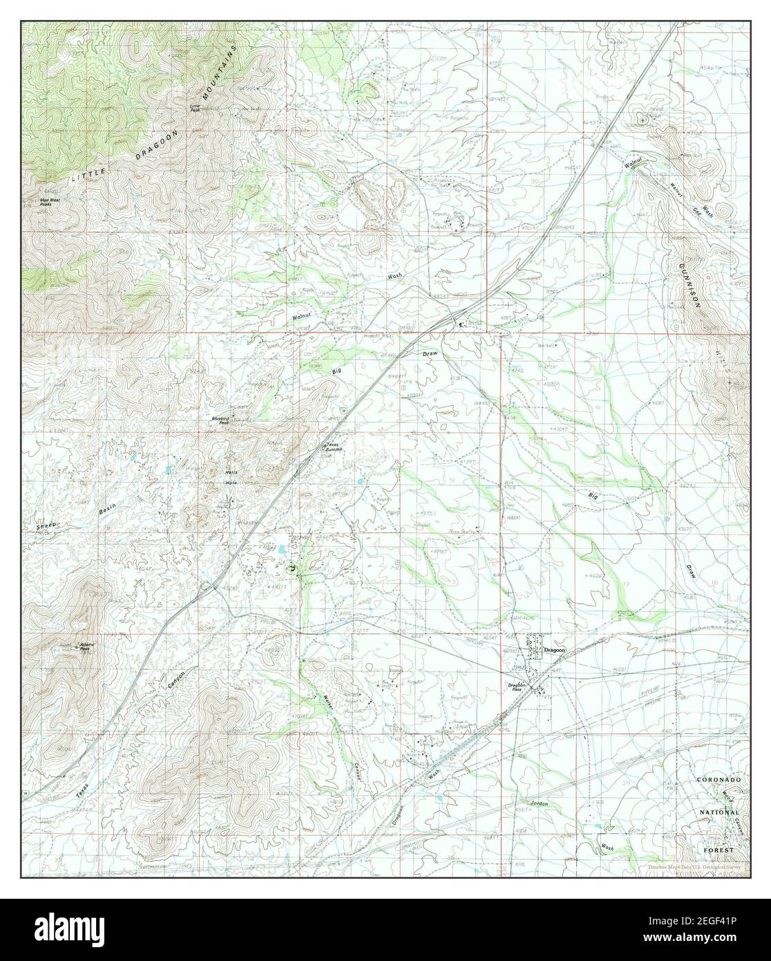 Dragoon, Arizona, map 1985, 1:24000, United States of America by ...