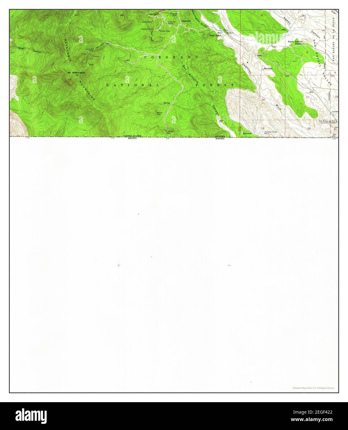 Duquesne, Arizona, map 1958, 1:24000, United States of America by ...