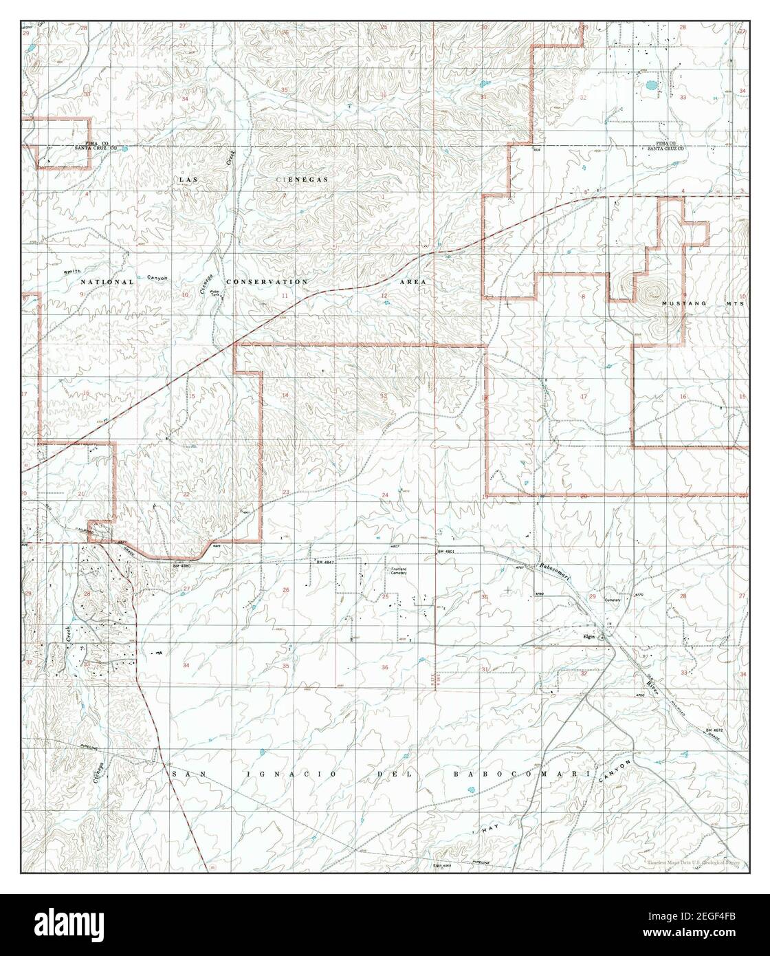 Elgin, Arizona, map 1996, 1:24000, United States of America by Timeless ...