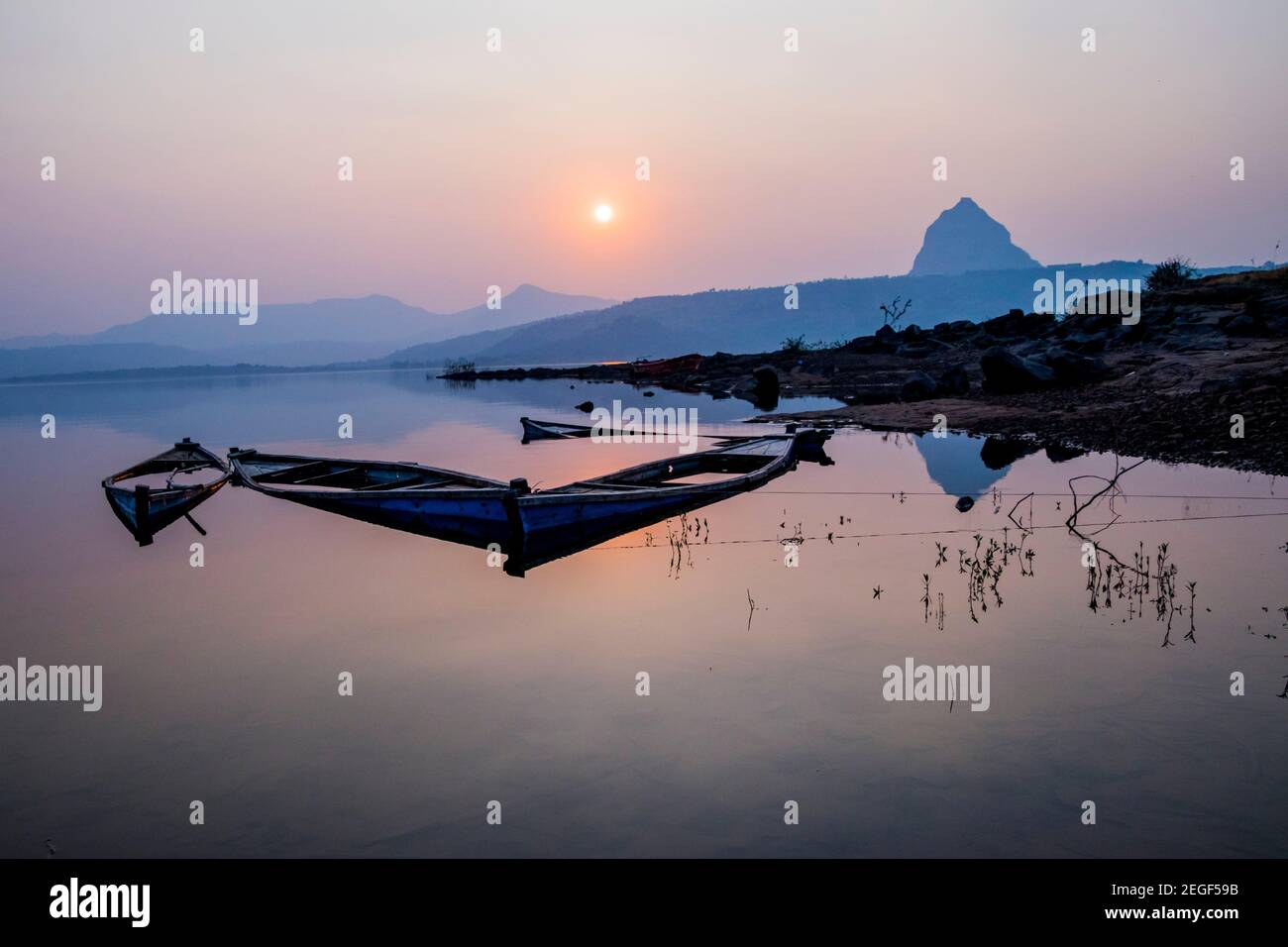 Various views of the Pawna Lake Stock Photo - Alamy