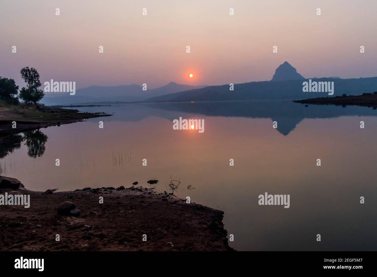 Various views of the Pawna Lake Stock Photo - Alamy