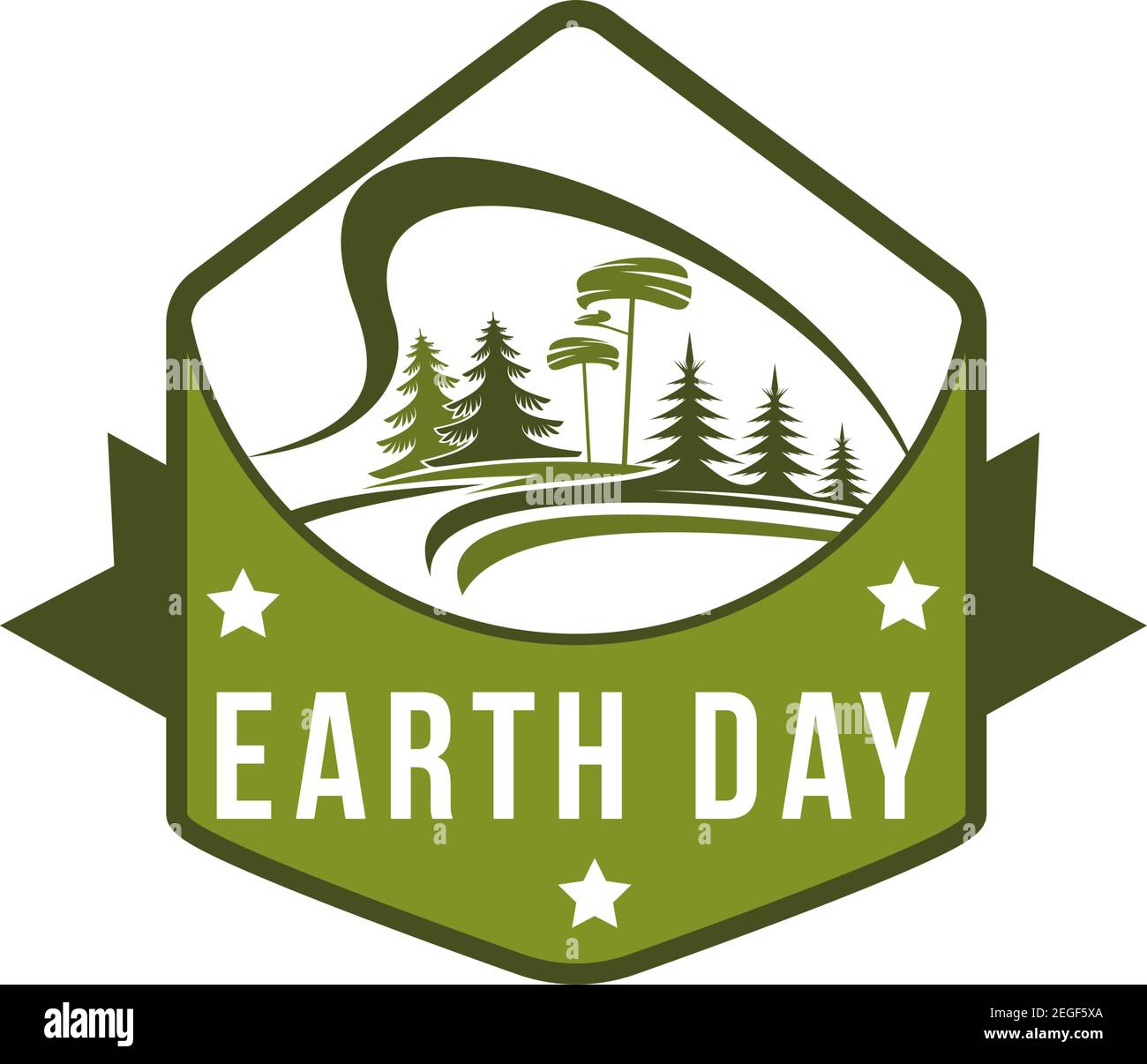 Earth day or Save planet icon design for green nature conservation and ...