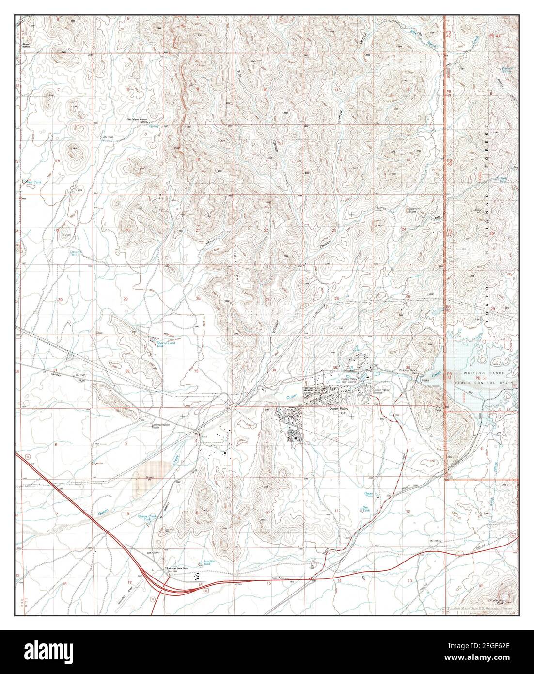Florence Junction, Arizona, map 2004, 1:24000, United States of America ...