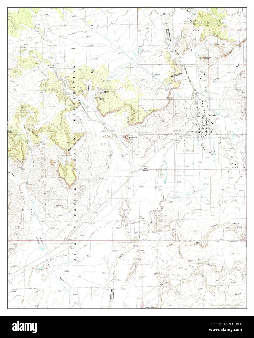 Fredonia, Arizona, map 1988, 1:24000, United States of America by ...