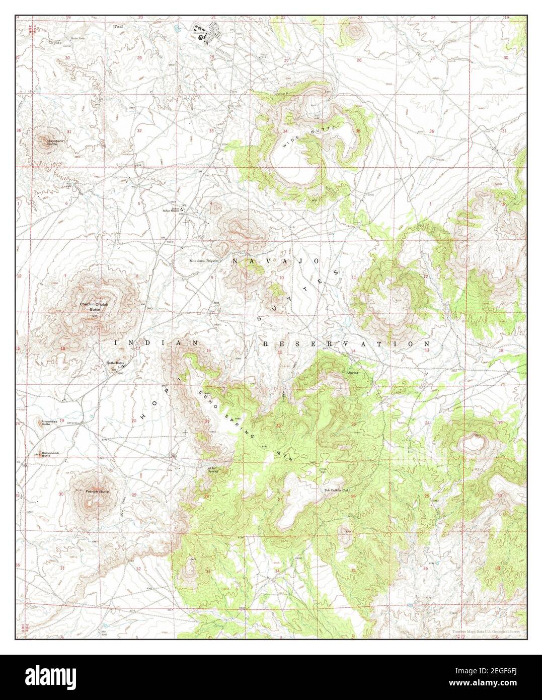French Butte, Arizona, map 1967, 1:24000, United States of America by ...