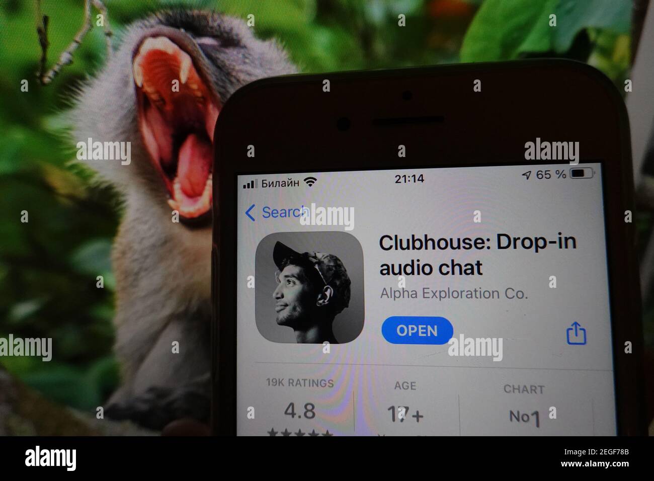Clubhouse app, social network displayed on the smartphone screen Stock ...