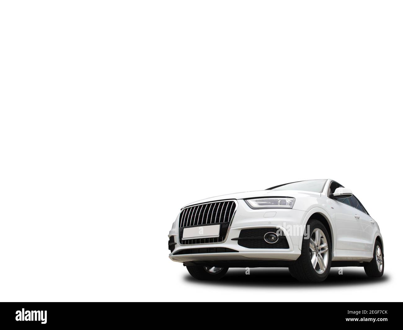 Large white family car on a white background - Photo Stock Photo - Alamy