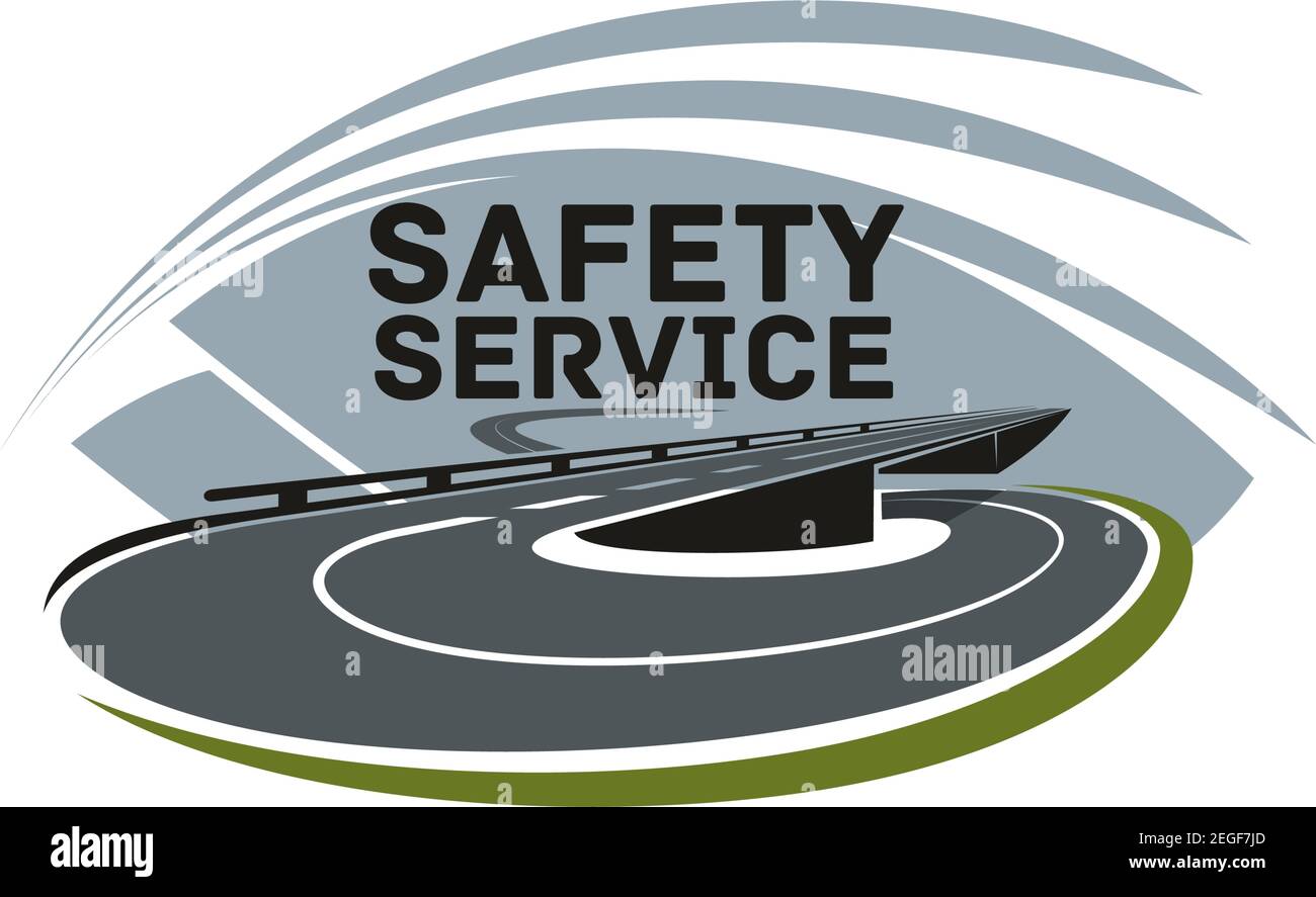 Road safety or highway construction company icon design template ...