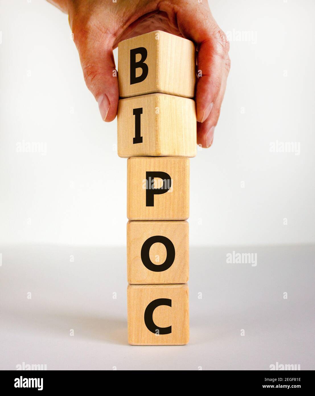 BIPOC or POC symbol. Words BIPOC, black, indigenous and people of color ...