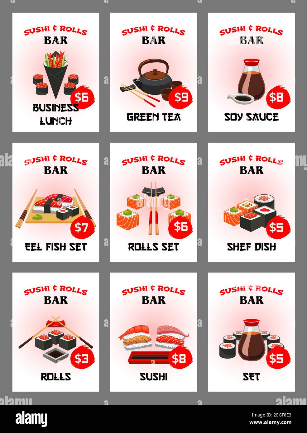 Nigiri tuna illustration in Stock Vector Images - Alamy