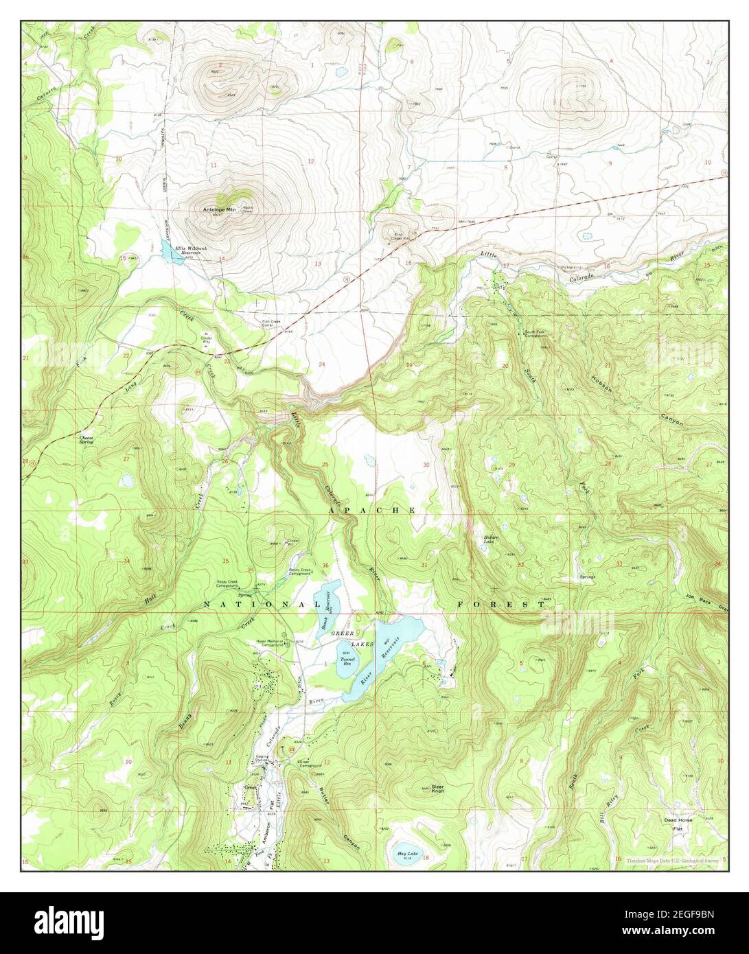 Greer, Arizona, map 1969, 1:24000, United States of America by Timeless ...