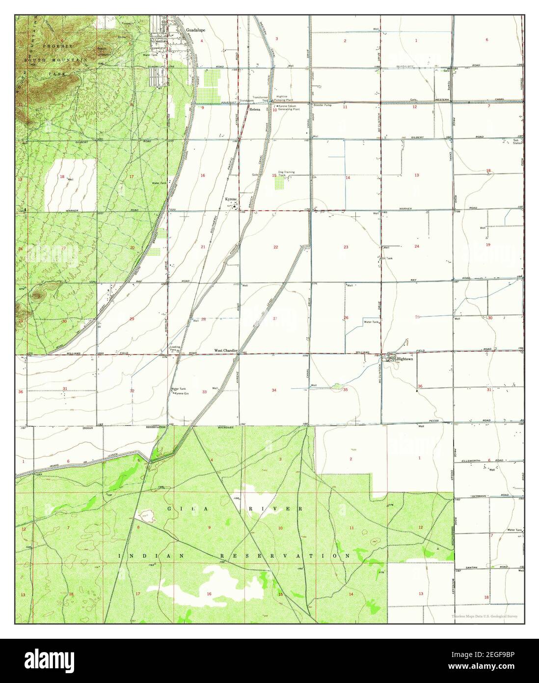 Guadalupe, Arizona, map 1952, 1:24000, United States of America by ...