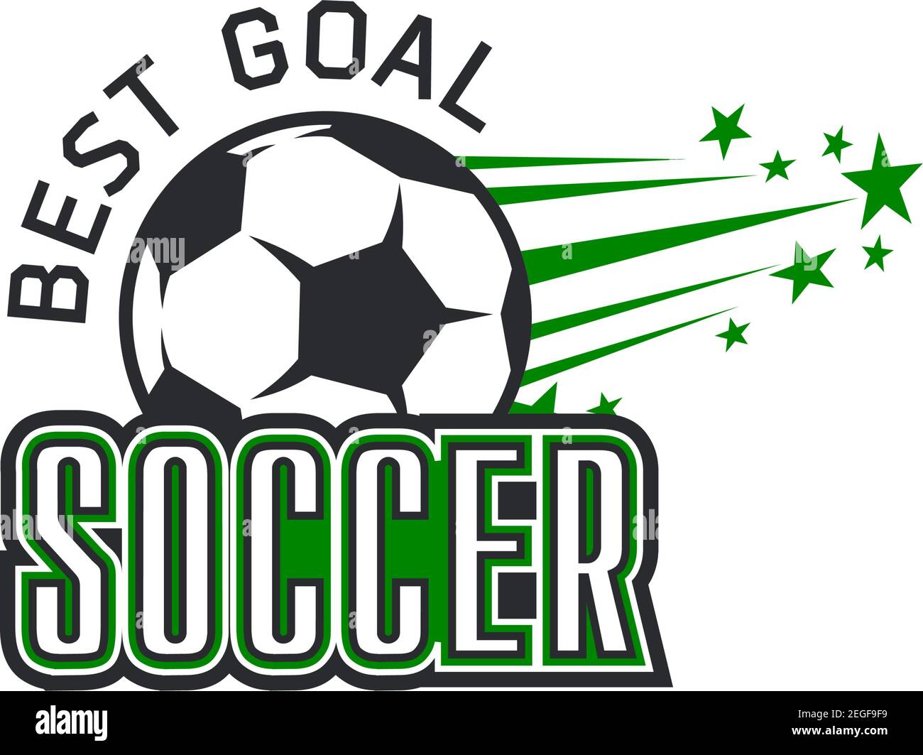 Soccer ball icon for football cup championship or college team goal ...