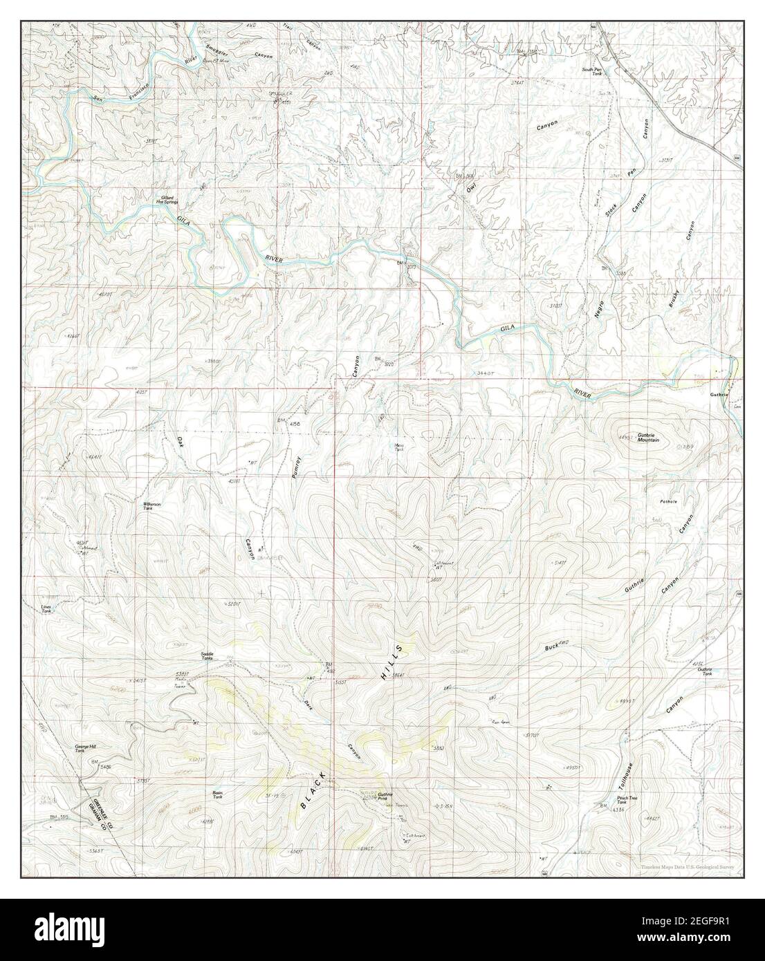 Guthrie, Arizona, map 1986, 1:24000, United States of America by ...
