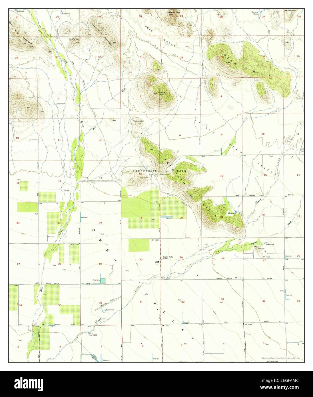 Hedgpeth Hills, Arizona, map 1957, 1:24000, United States of America by ...