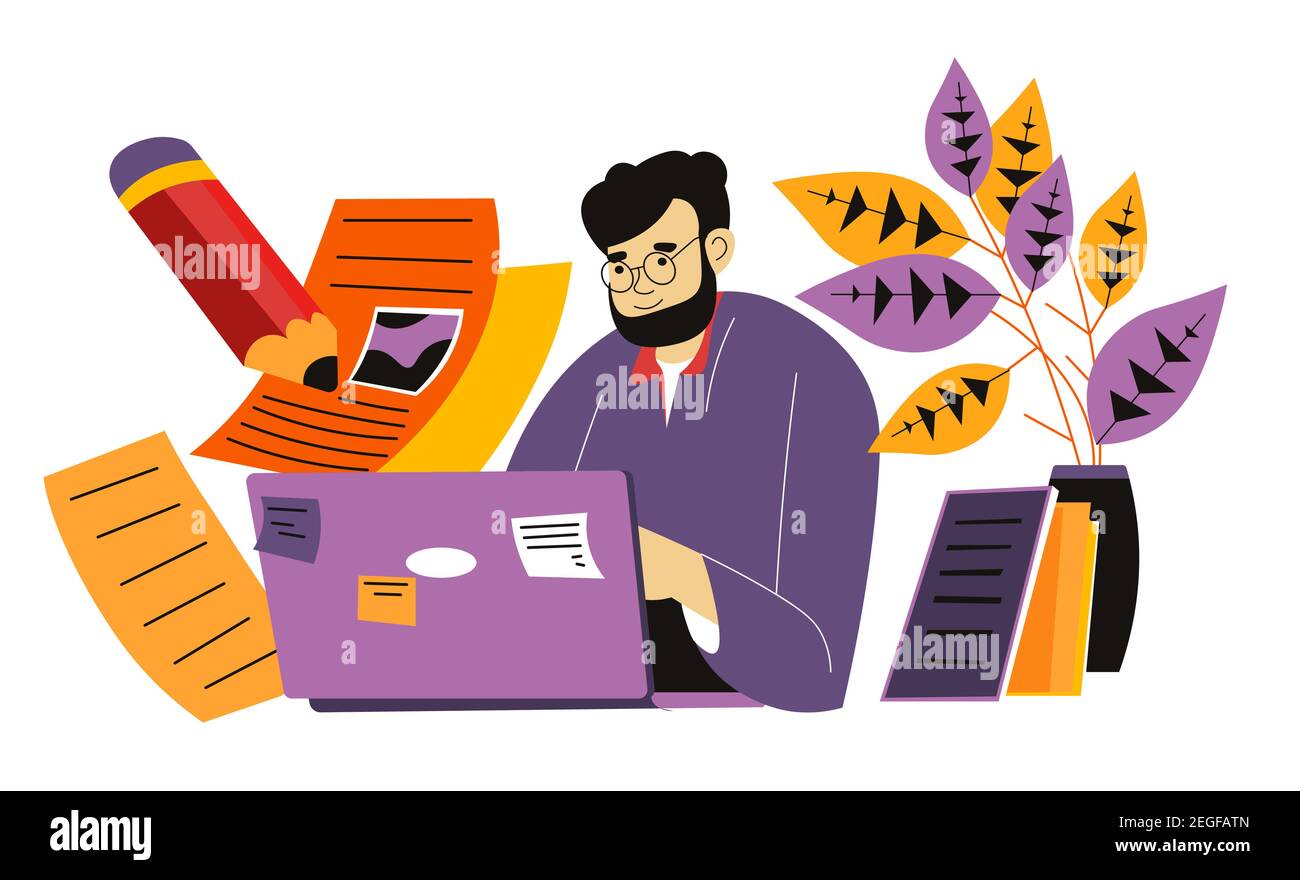 Writing on paper laptop Cut Out Stock Images & Pictures - Alamy