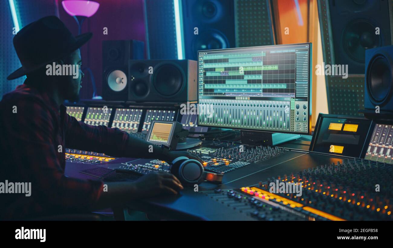 African american singer recording song hi-res stock photography and ...
