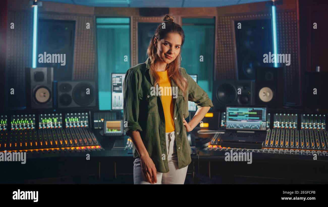 Portrait of Beautiful Creative Female Artist, Musician, Producer ...