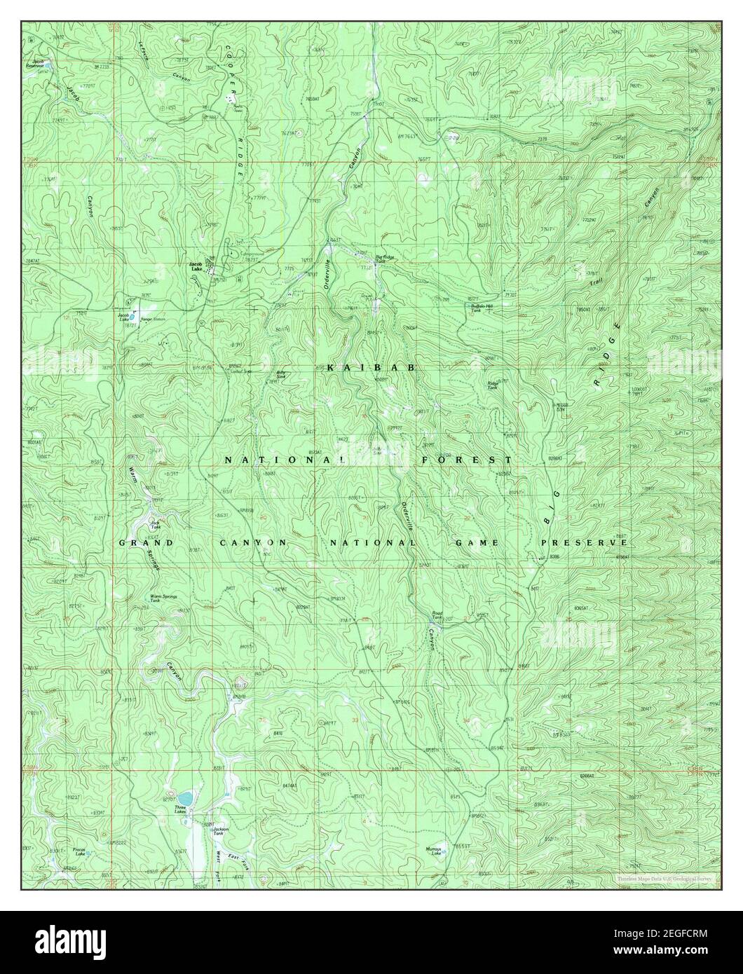 Jacob Lake, Arizona, map 1988, 1:24000, United States of America by ...