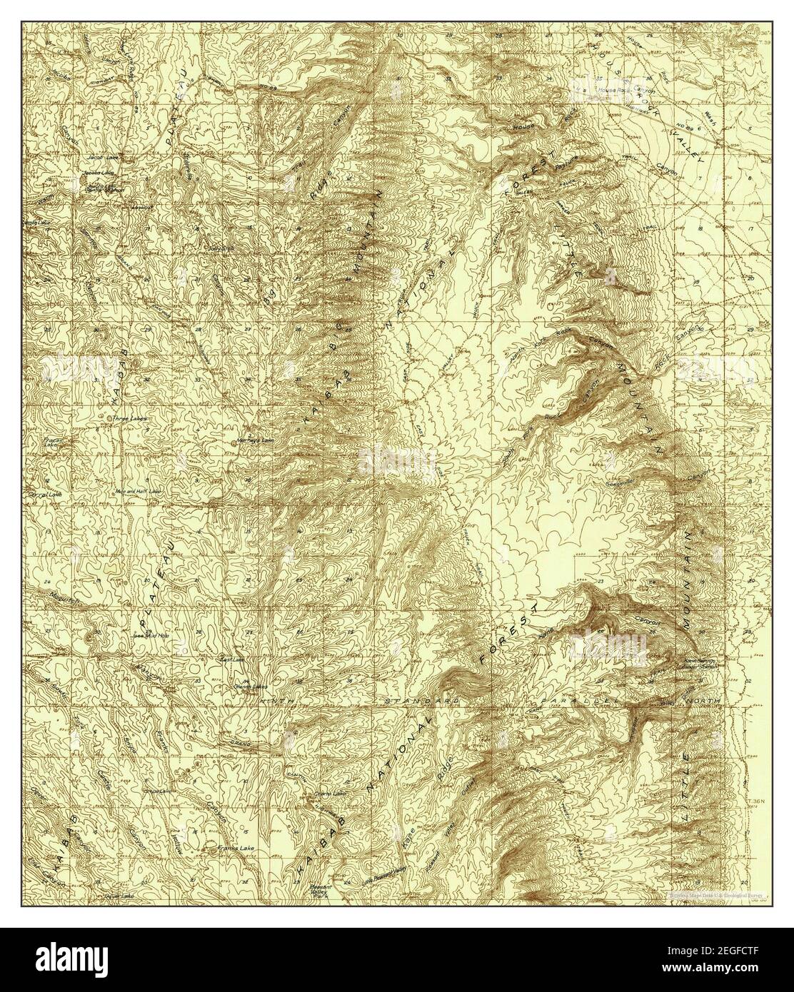 Jacobs Lake, Arizona, map 1936, 1:48000, United States of America by ...