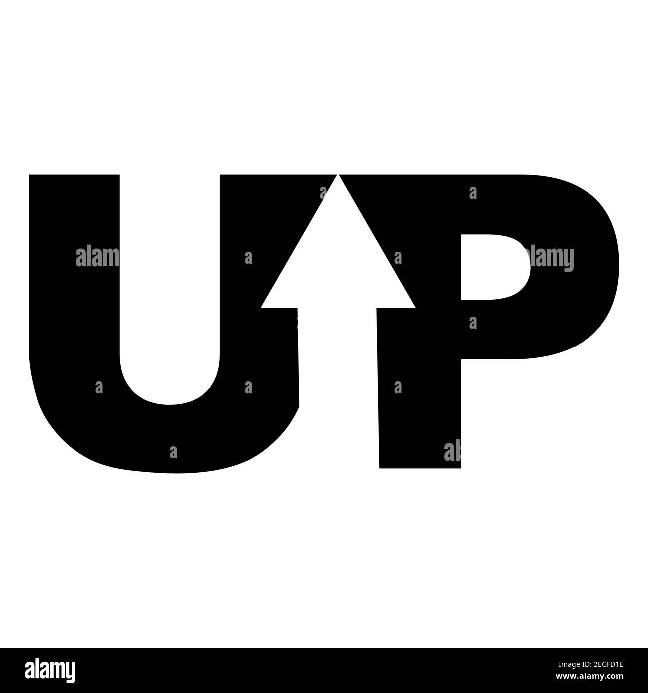 Sign logo up arrow in the word, vector up arrow Stock Vector Image ...