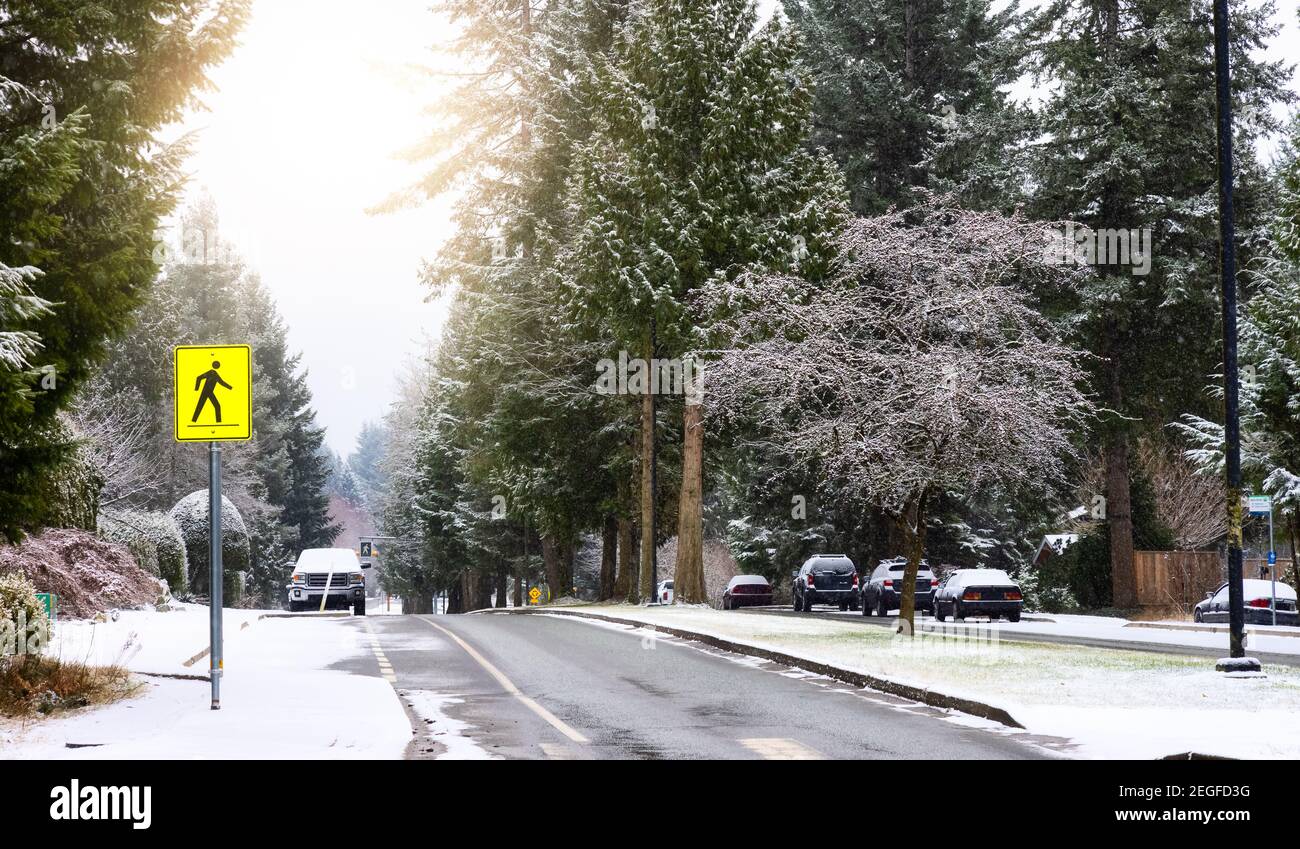 Residential Street View in a peaceful neighborhood Stock Photo - Alamy