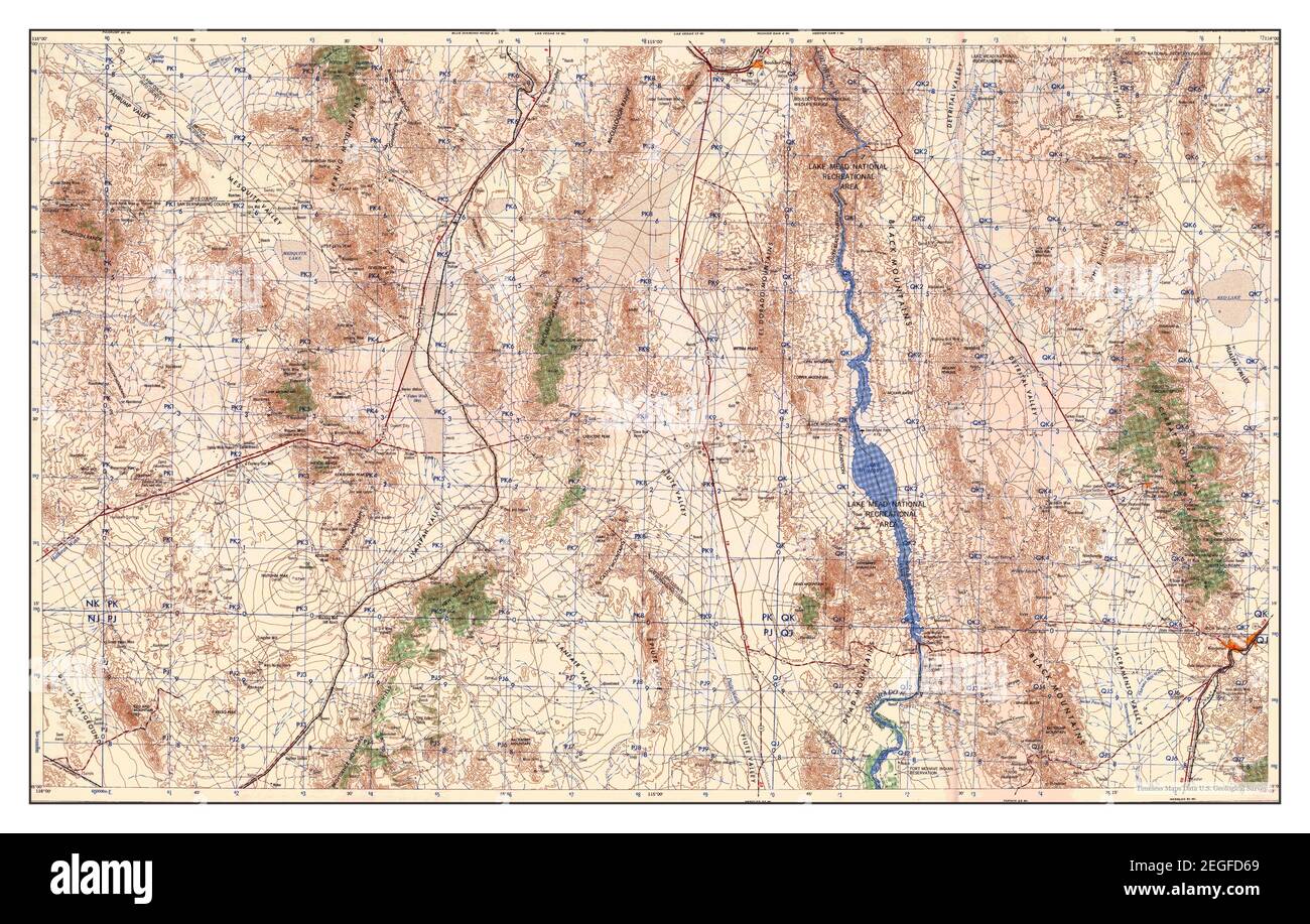 Kingman, Arizona, map 1960, 1:250000, United States of America by ...