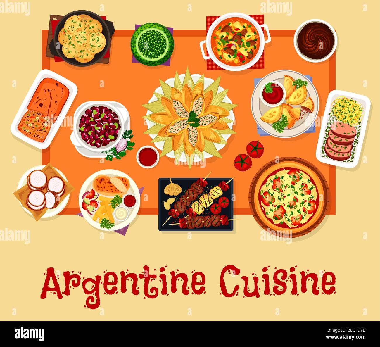 Salad grilled beef sauce Stock Vector Images - Alamy