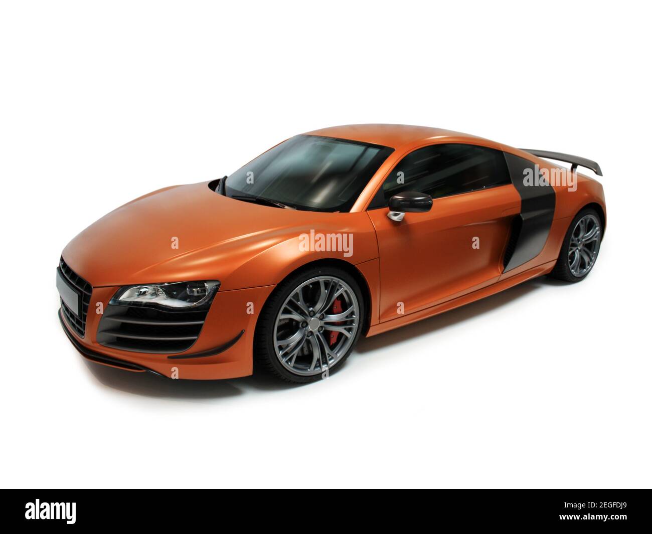 Fast luxury sporty red and orange car - Photo Stock Photo - Alamy