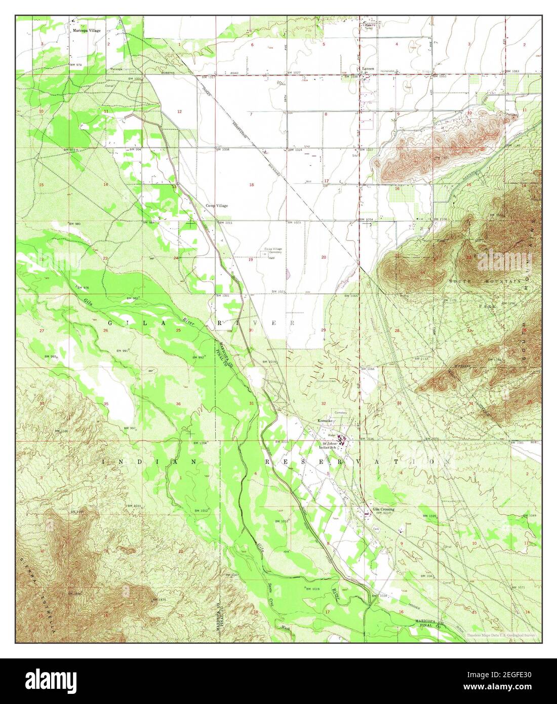 Laveen, Arizona, map 1952, 1:24000, United States of America by ...