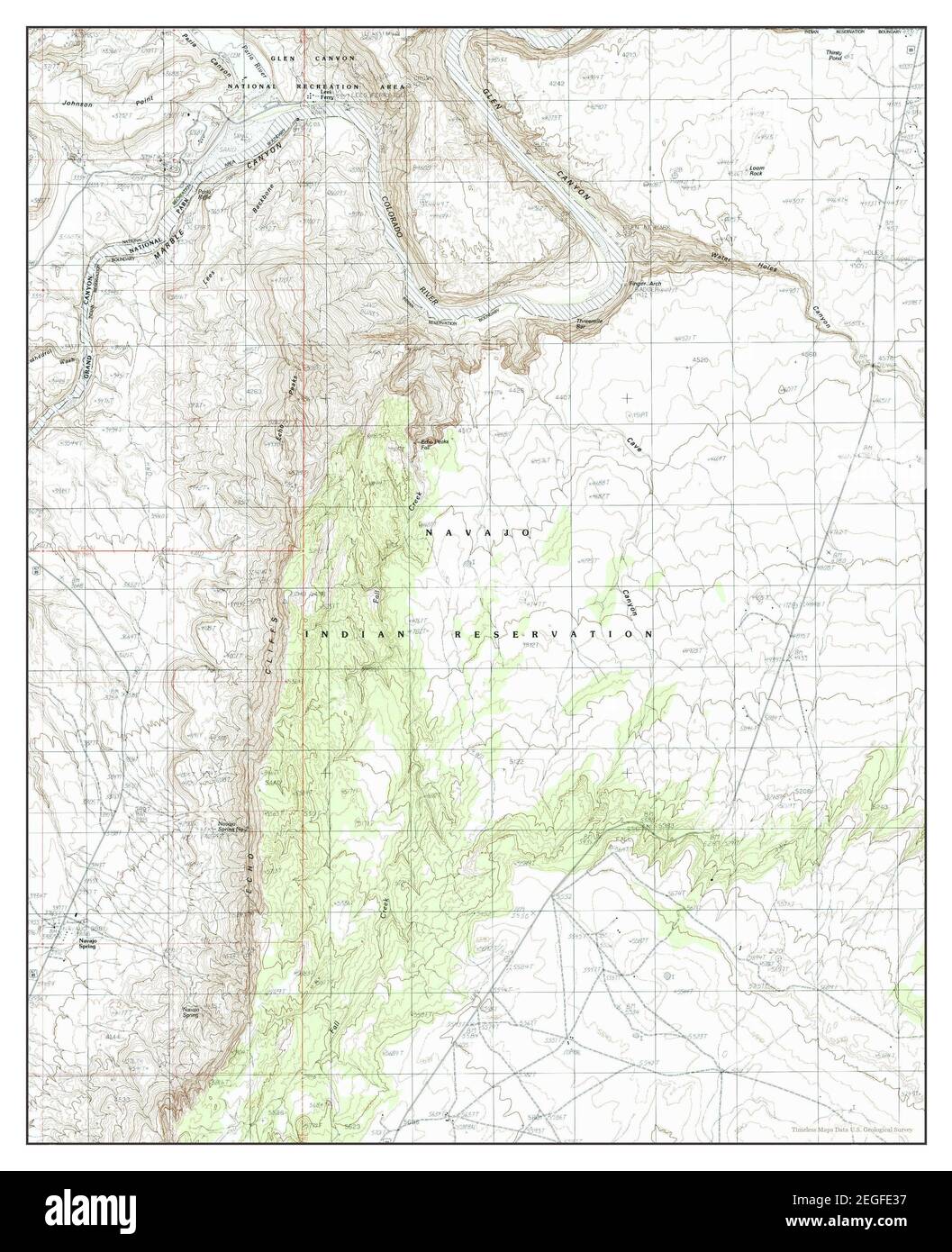 Lees Ferry, Arizona, map 1999, 1:24000, United States of America by ...