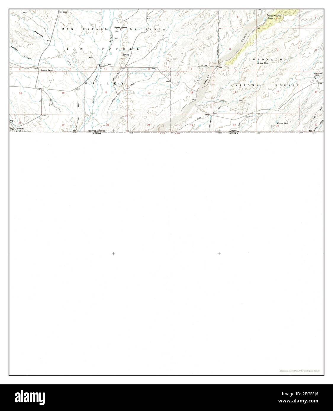 Lochiel, Arizona, map 1958, 1:24000, United States of America by ...