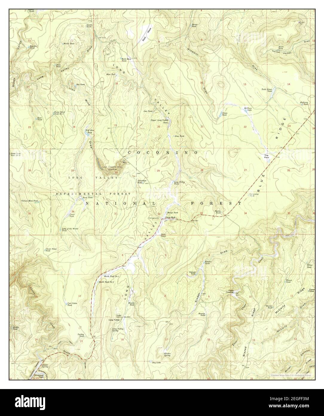 Long Valley, Arizona, map 1965, 1:24000, United States of America by ...