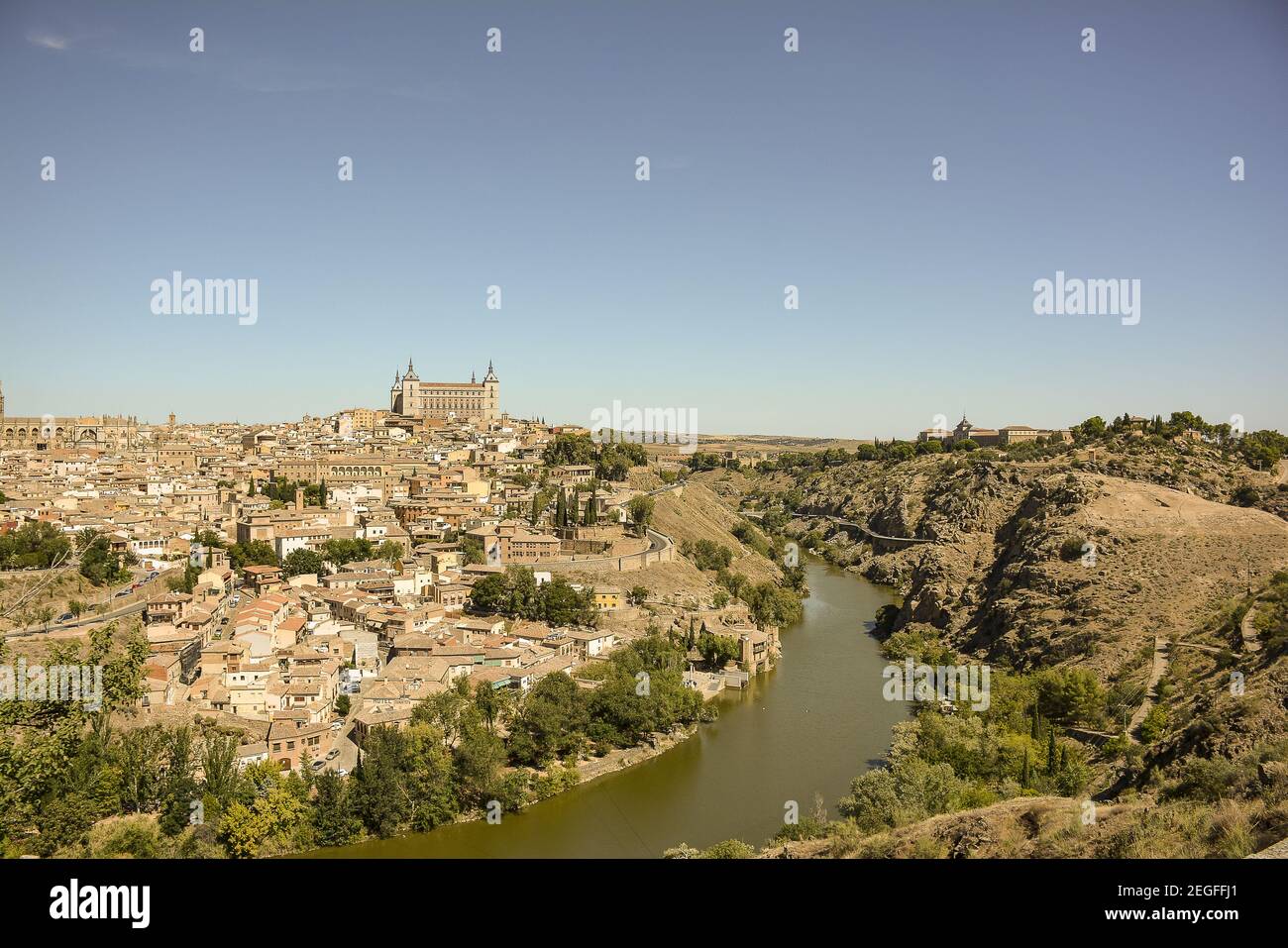 Aerial shot of the Tagus river in Toledo Stock Photo - Alamy