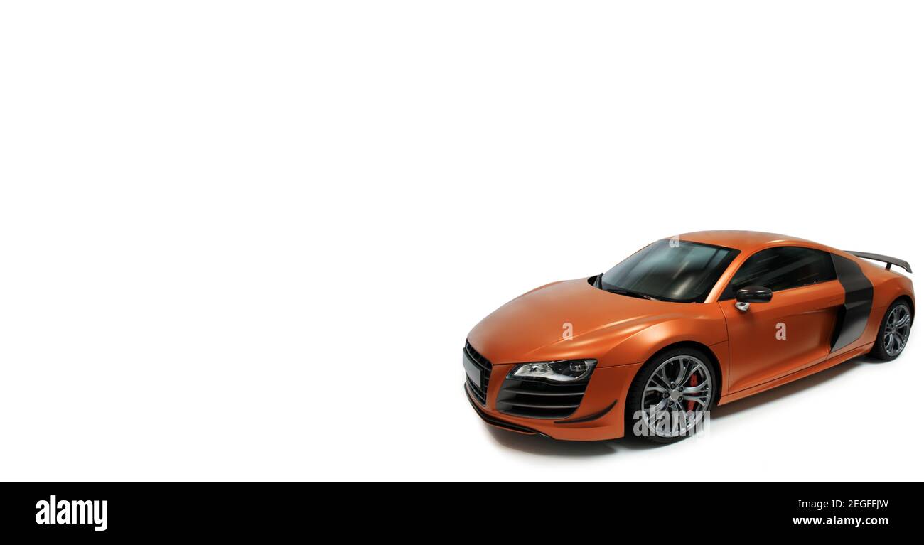 Orange racing car Cut Out Stock Images & Pictures - Alamy