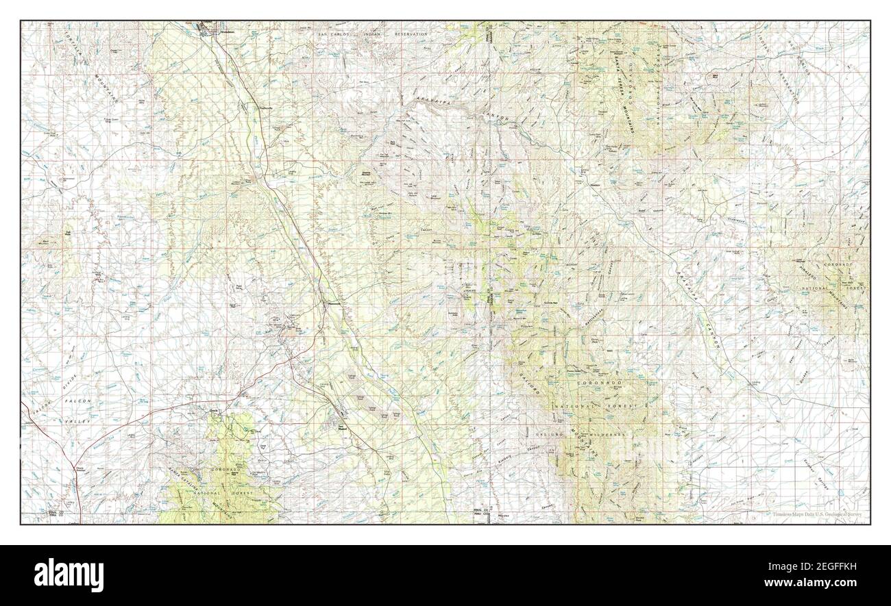 Mammoth, Arizona, map 1986, 1:100000, United States of America by ...