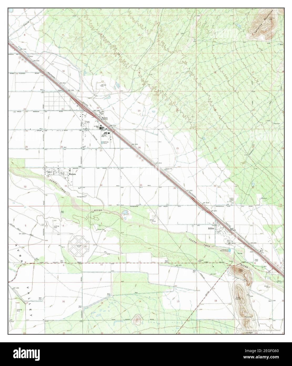 Marana, Arizona, map 1967, 1:24000, United States of America by ...