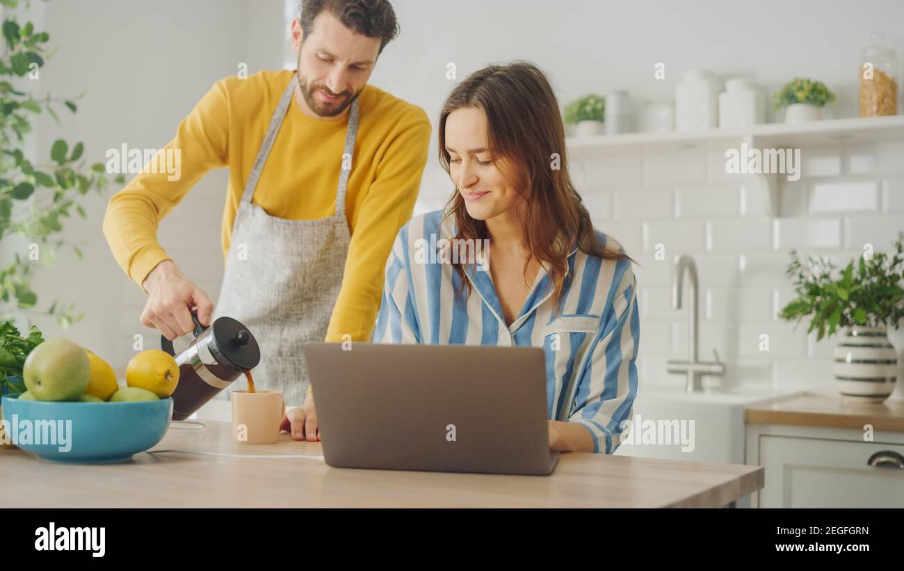 Wearing pyjamas while working at home High Resolution Stock Photography ...