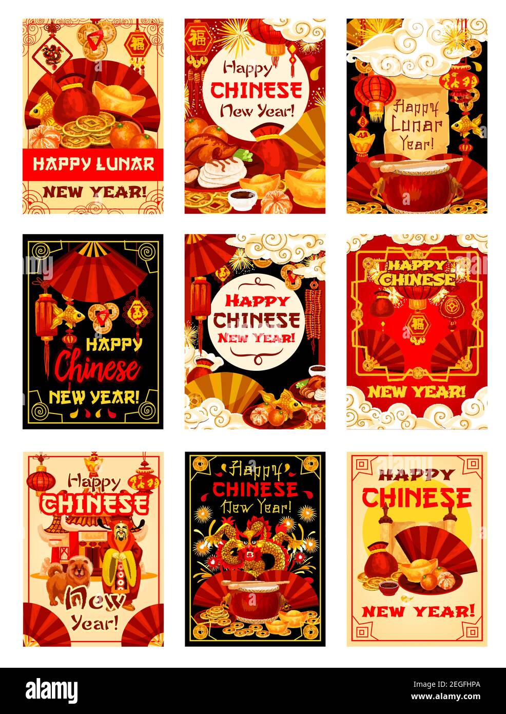 Lucky dog china Stock Vector Images - Alamy