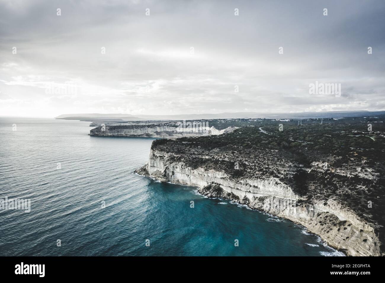 Aerial view of cliffs at Akrotiri Bay, Cyprus Stock Photo - Alamy