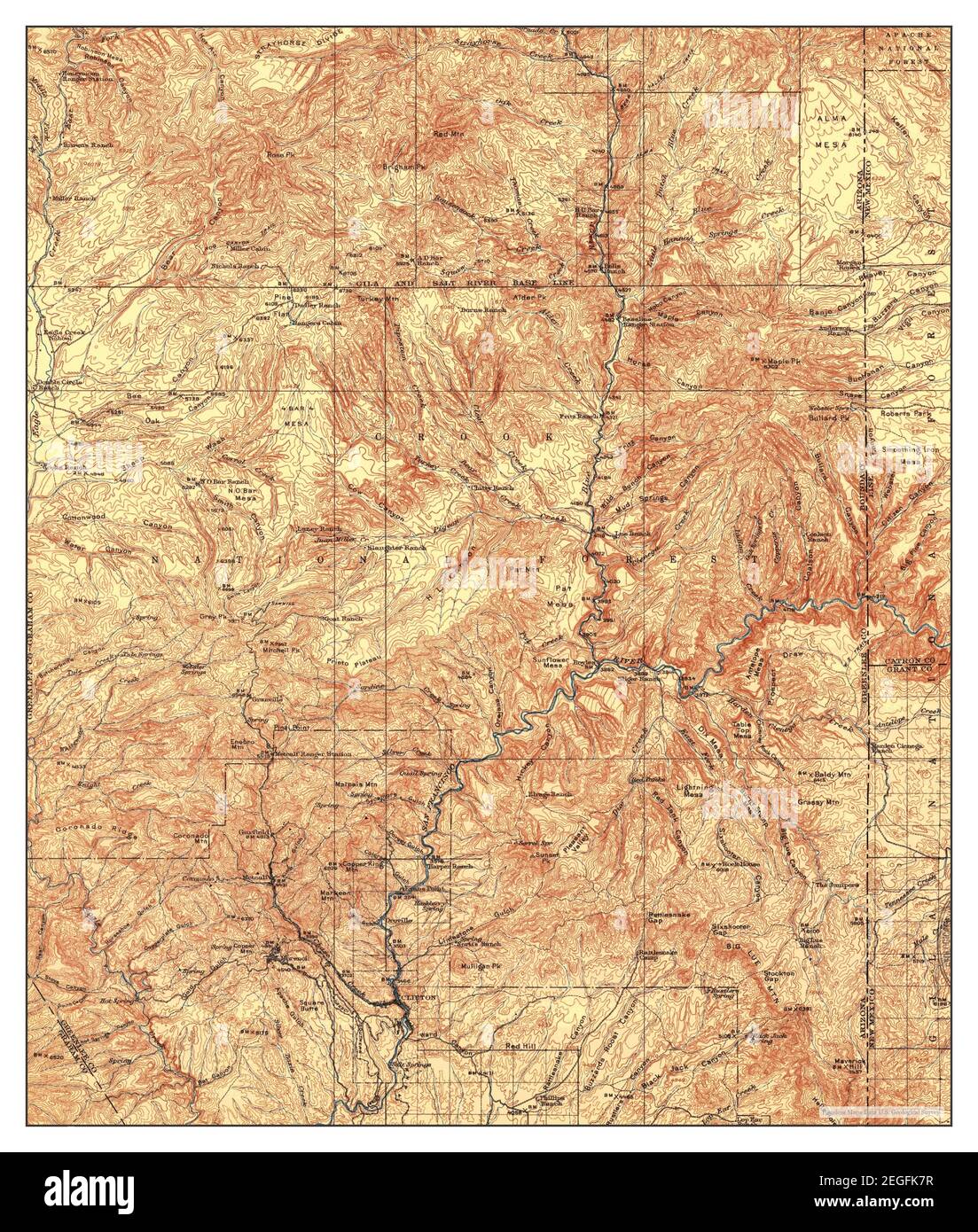 Arizona state map 1913 hi-res stock photography and images - Alamy