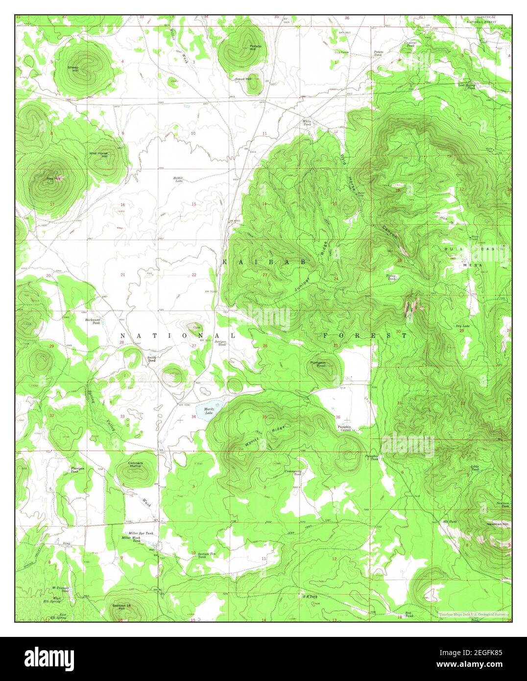 Moritz Ridge, Arizona, map 1966, 1:24000, United States of America by ...