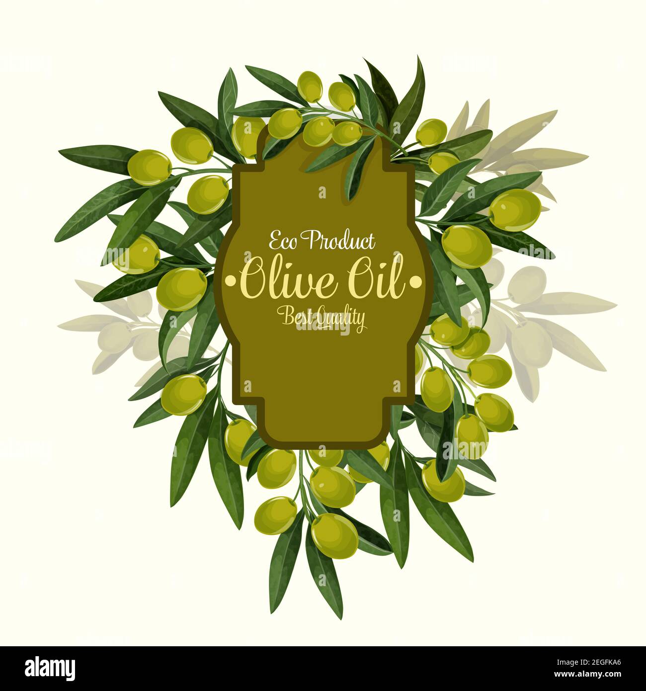 Olive oil poster of green olives design for extra virgin olive oil ...