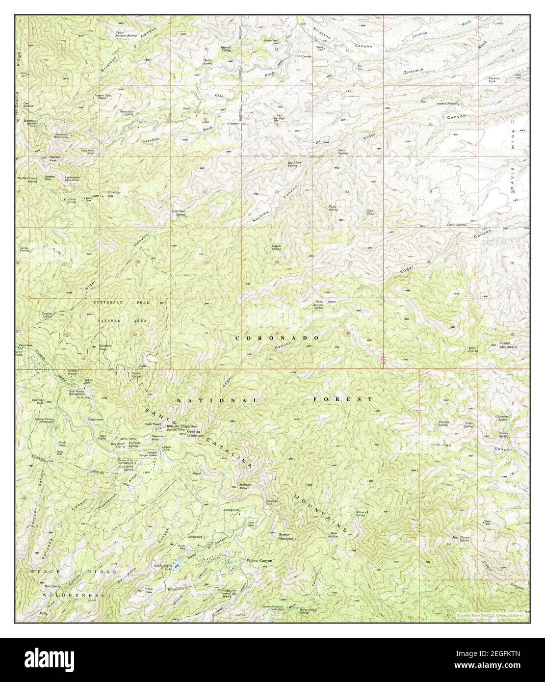 Mount Bigelow, Arizona, map 1981, 1:24000, United States of America by ...