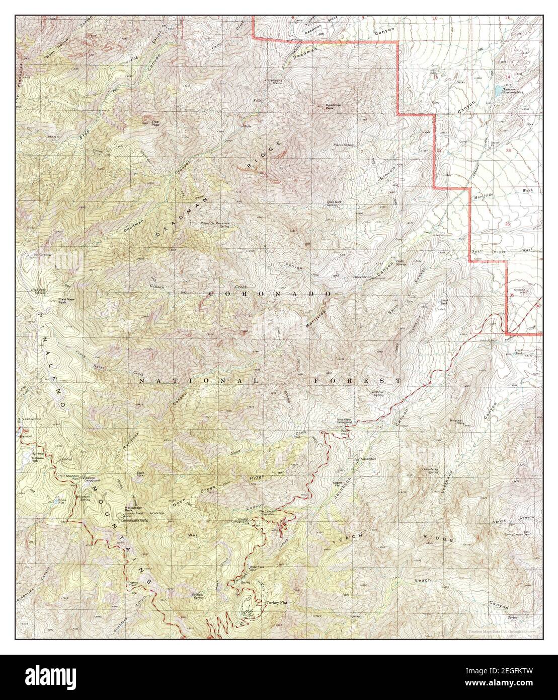 Mount Graham, Arizona, map 1996, 1:24000, United States of America by ...